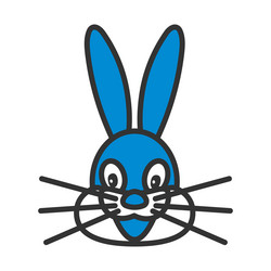Hare puppet doll icon Royalty Free Vector Image