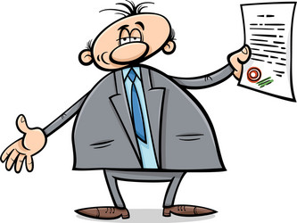 Man with document cartoon Royalty Free Vector Image