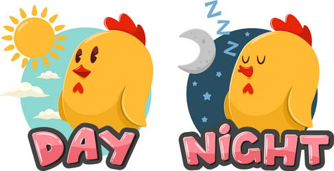 Day and Night Opposite Vector Images (over 150)