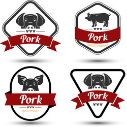 Pork label Royalty Free Vector Image - VectorStock