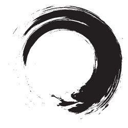 Black enso symbol Royalty Free Vector Image - VectorStock