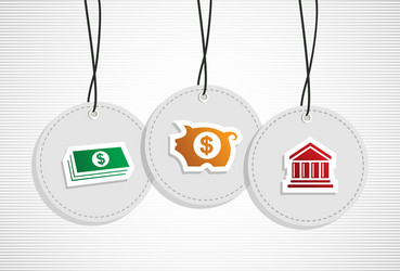 Hanging entertainment badges Royalty Free Vector Image