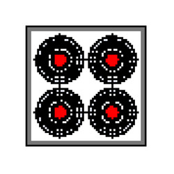 Game shooting target pixel art Royalty Free Vector Image