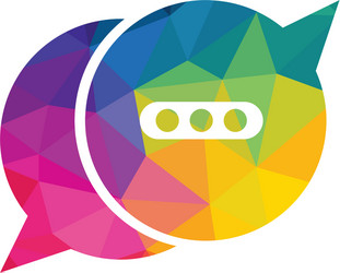 Chat and talk logo design Royalty Free Vector Image