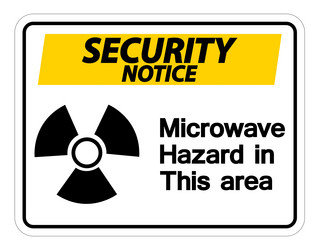 Danger microwave hazard sign on white background Vector Image