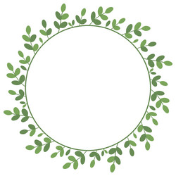 Simple floral frame oval border design element Vector Image