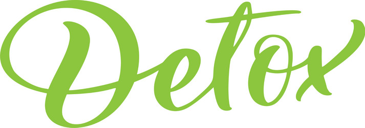 Detox diet logo lettering isolated on white Vector Image