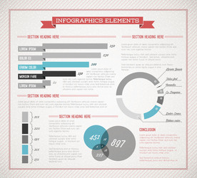 Infographics color inv retro col Royalty Free Vector Image