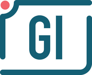 Initial letter gi rectangle design logo concept Vector Image