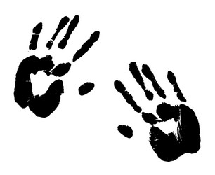 Wash your hands print human hands Royalty Free Vector Image