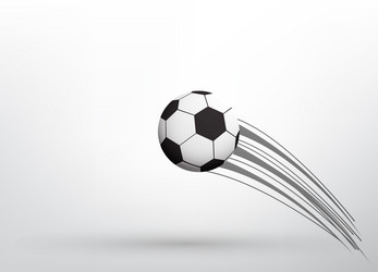 Flying soccer ball Royalty Free Vector Image - VectorStock