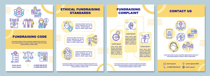 Fundraising code brochure template Royalty Free Vector Image