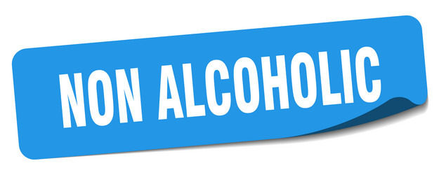 Non alcoholic sticker label Royalty Free Vector Image