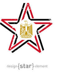 Egypt star flag Royalty Free Vector Image - VectorStock