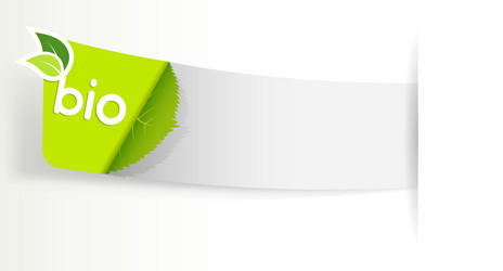 Bio stamp label on transparent background Vector Image