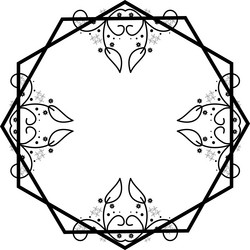 Graphic element frame logo Royalty Free Vector Image