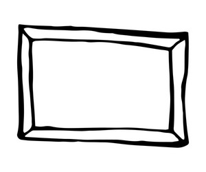 Hand drawn rectangle frame Royalty Free Vector Image