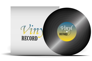 Realistic gramophone or vinyl record audio Vector Image