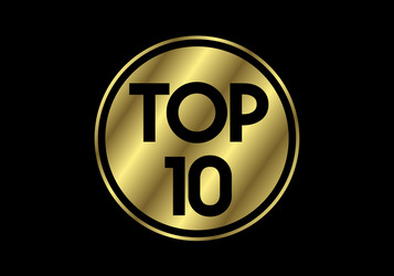 Top ten ranking and best best rank 10 Royalty Free Vector
