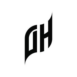 Initial dh logo design oa logo design Royalty Free Vector