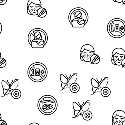 Eyebrow Tattoo Beauty Procedure Seamless Vector Image