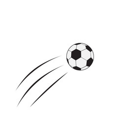 Flying soccer ball Royalty Free Vector Image - VectorStock