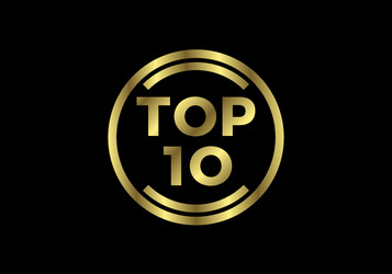 Top ten ranking and best best rank 10 Royalty Free Vector
