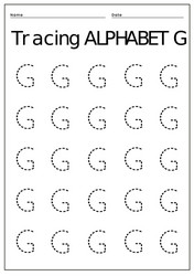 Tracing english alphabet a for preschool Vector Image