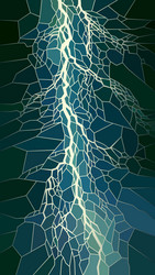 Vertical of lightning in the night Royalty Free Vector Image