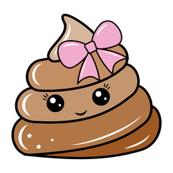 Cute character - poop feast of st patrick kawaii Vector Image