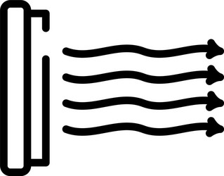 Table fan side view icon outline style Royalty Free Vector