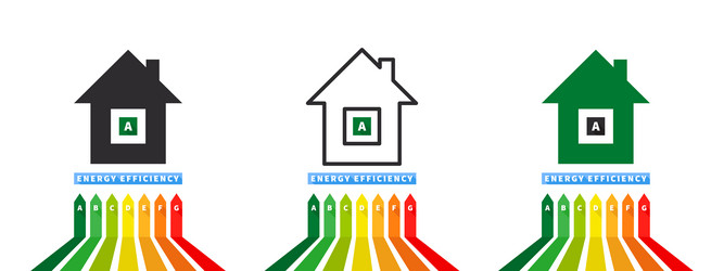 Washing machine energy efficiency scale Royalty Free Vector