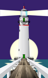 Top of the lighthouse Royalty Free Vector Image