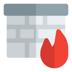 Monitoring network traffic with a firewall Vector Image