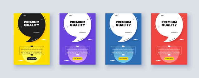 Premium quality tag high product sign continuous Vector Image