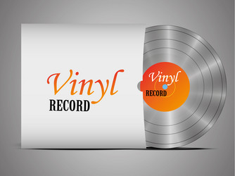 Realistic gramophone or vinyl record audio Vector Image