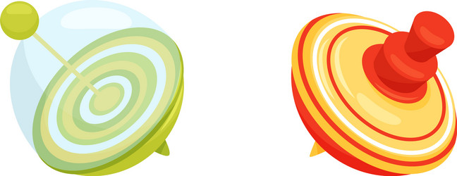 Spinning top as squat toy with sharp point Vector Image