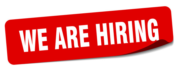 We are hiring sticker we are hiring label Vector Image