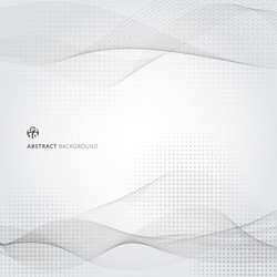 Abstract gray rounded lines halftone transition Vector Image