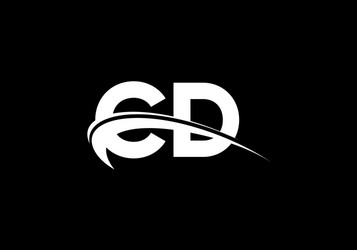 Initial monogram letter c d logo design template Vector Image