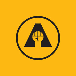 Letter a fist logo icon design template Royalty Free Vector