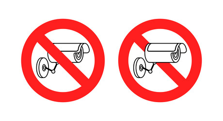 No security camera sign cctv surveillance Vector Image