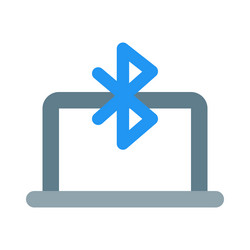 Sharing data via bluetooth to a laptop Royalty Free Vector