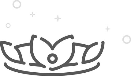 Diamond tiara flat icon symbol pictograph sign Vector Image