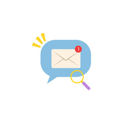 Message icon email icon with notification Vector Image