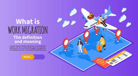 Migrant workers infographic set Royalty Free Vector Image