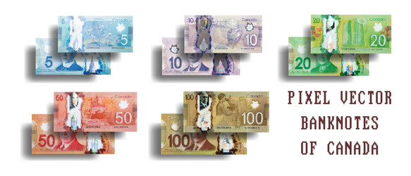 An example of a set gaming banknotes Royalty Free Vector