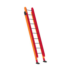 Climb step ladder cartoon Royalty Free Vector Image