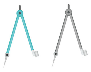 Math compass on a white background Royalty Free Vector Image