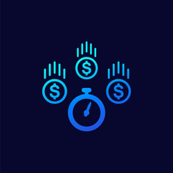 Loan disbursement neon glow icon Royalty Free Vector Image